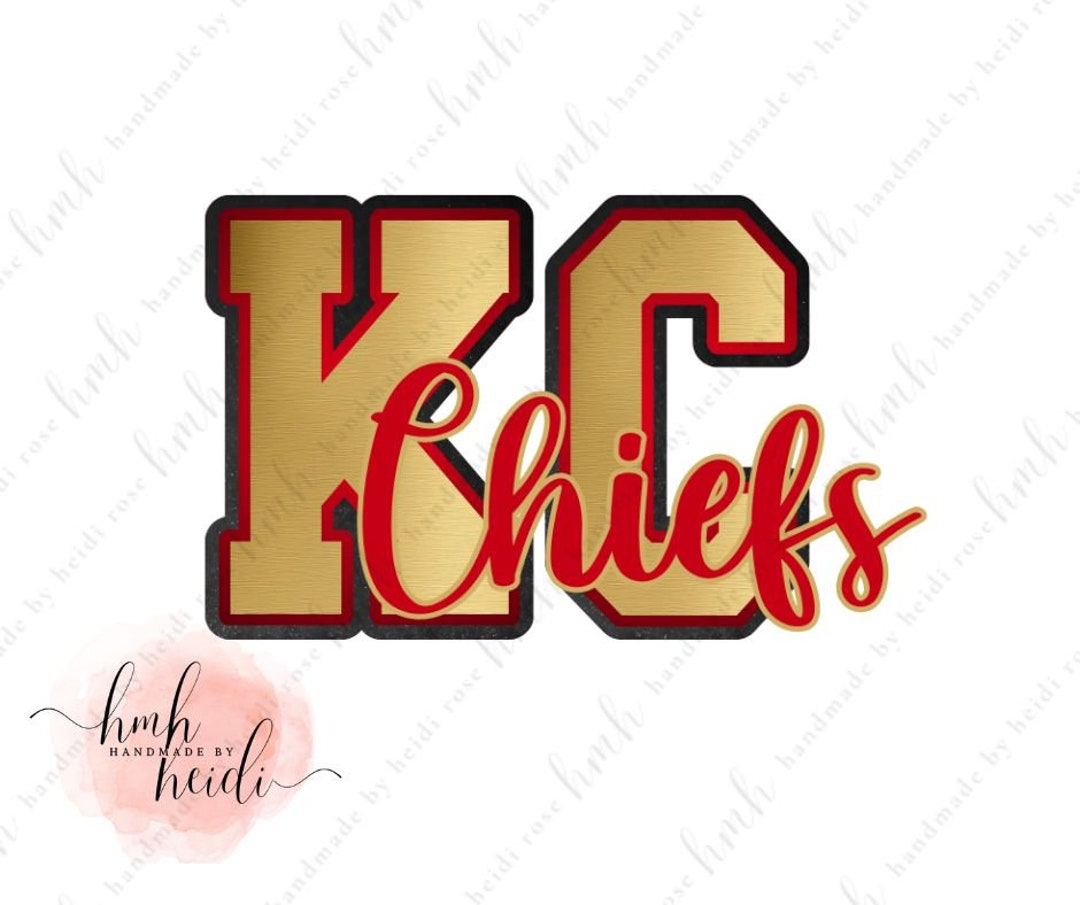 KC Chiefs Gold Letters Png, Svg Download Screenprint, DTF, Sublimation ...