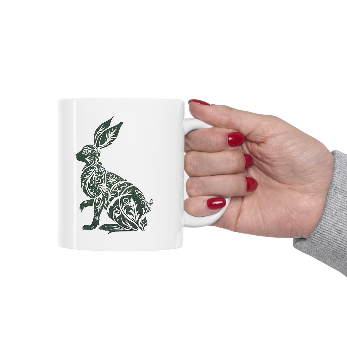 Victorian Style Rabbit Ceramic Mug 11oz - Etsy