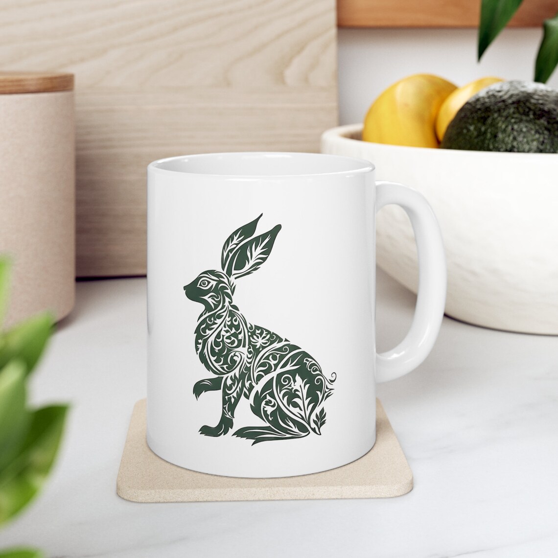 Victorian Style Rabbit Ceramic Mug 11oz - Etsy