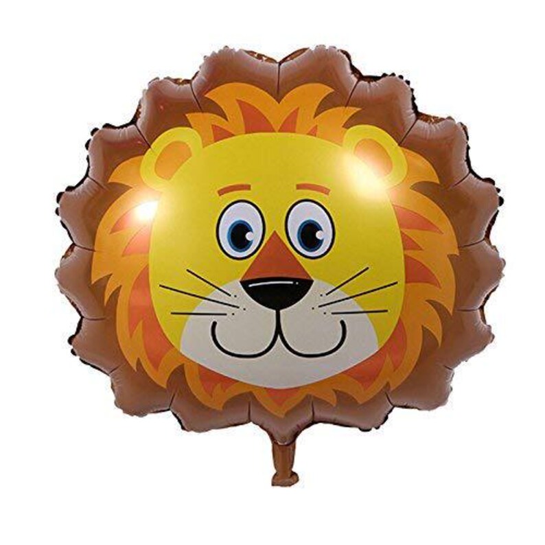 Jungle Animals Balloon-4 Pcs. Zebra, Giraffe, Lion, Monkey Foil Animal ...