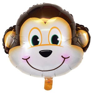 Jungle Animals Balloon-4 Pcs. Zebra, Giraffe, Lion, Monkey Foil Animal ...