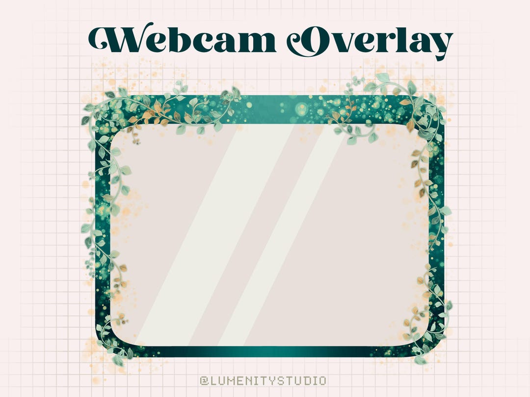 Magical Forest Water Blue Webcam Border | Stream Webcam Border Overlay ...