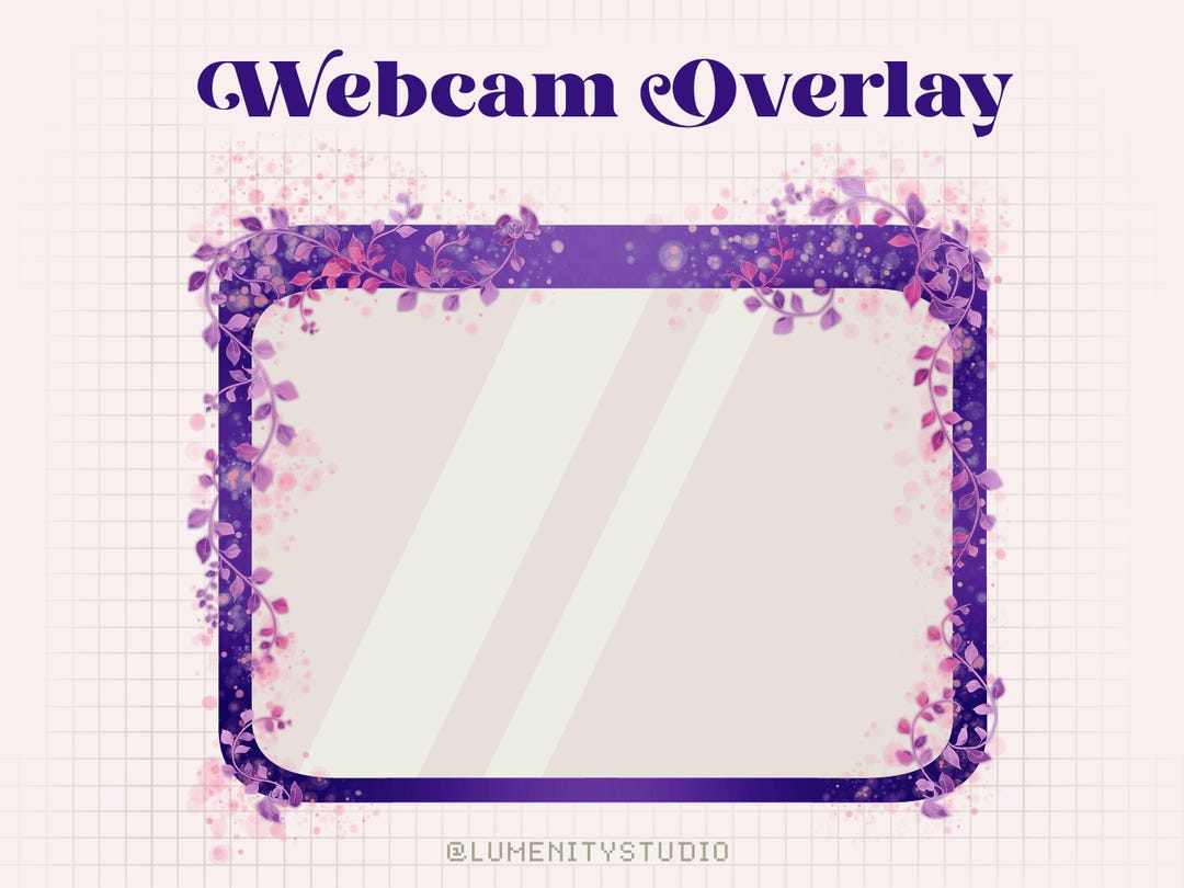 Magical Forest Purple Webcam Border | Stream Webcam Border Overlay ...
