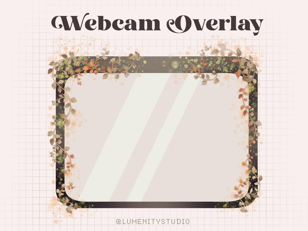 Magical Forest Fade Gray Webcam Border | Stream Webcam Border Overlay ...