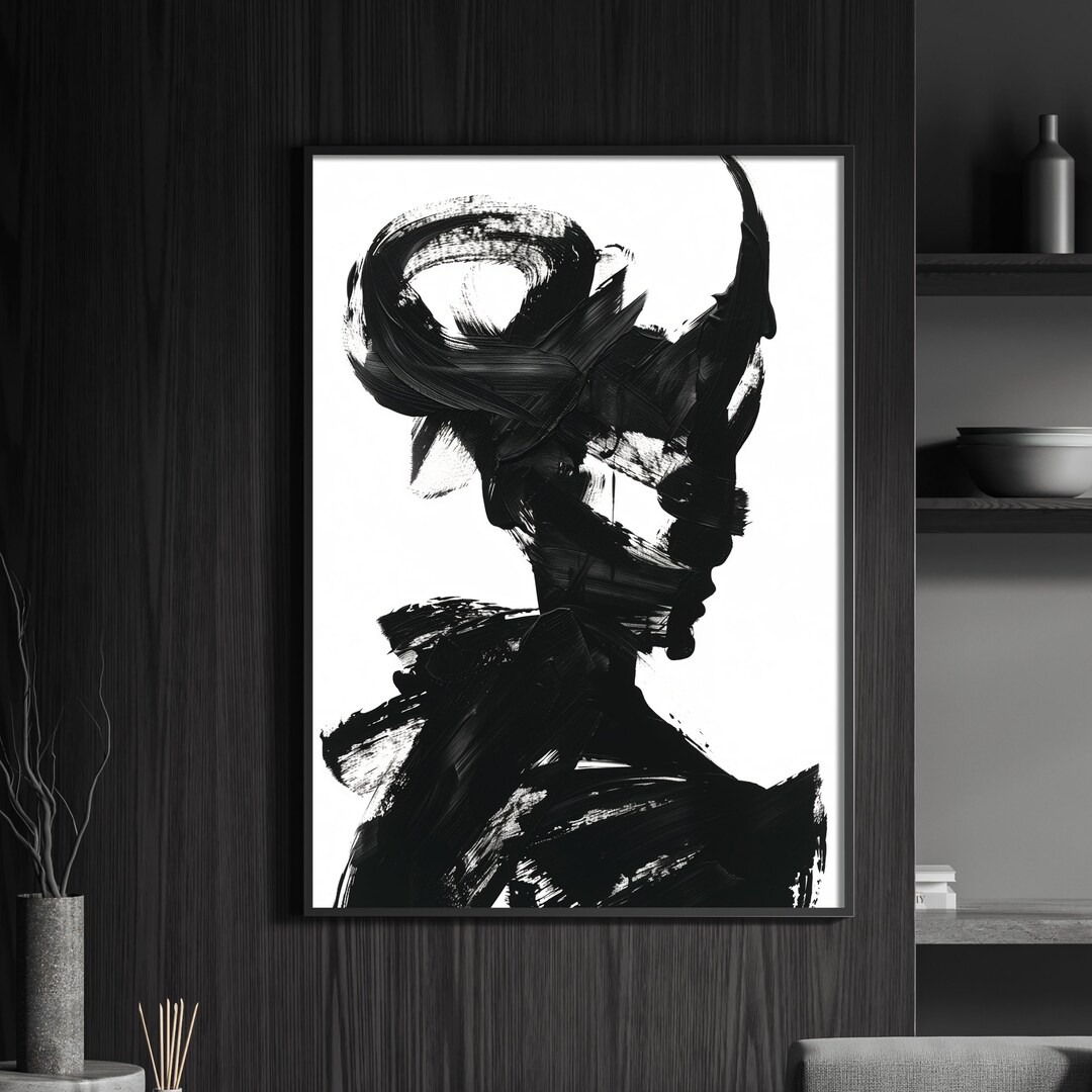 Abyzou Giclée Art Print, Horror Devil Gloomy Acrylic Painting, Dark ...