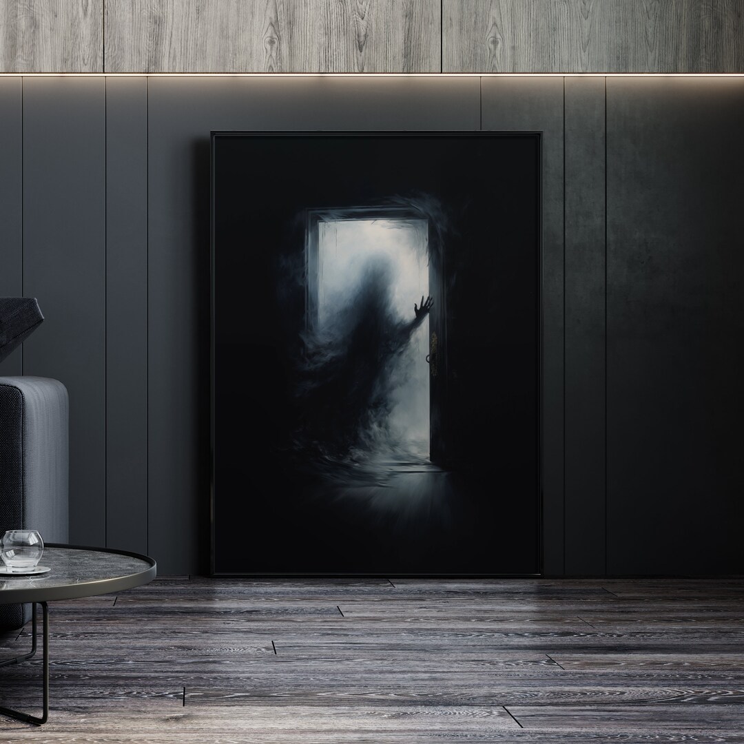 Umbrage 2 Giclée Art Print, Horror Demon Gloomy Acrylic Painting, Dark ...