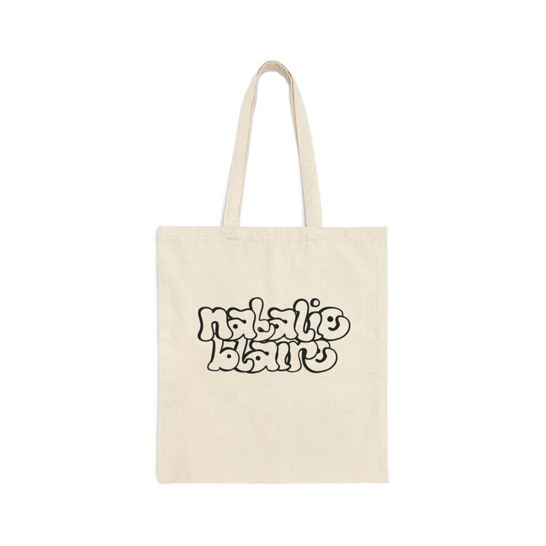 Custom Name Canvas Tote Bag, Personalized Tote Bag, Custom Text Tote ...