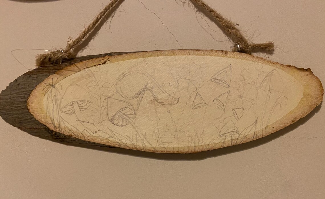 Mushroom Forest Wood Burning Pyrography Art - Etsy