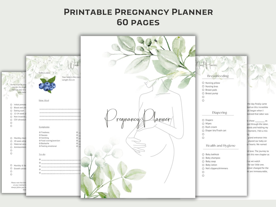 Printable Pregnancy Journal | Printable Pregnancy Planner | Pregnancy ...