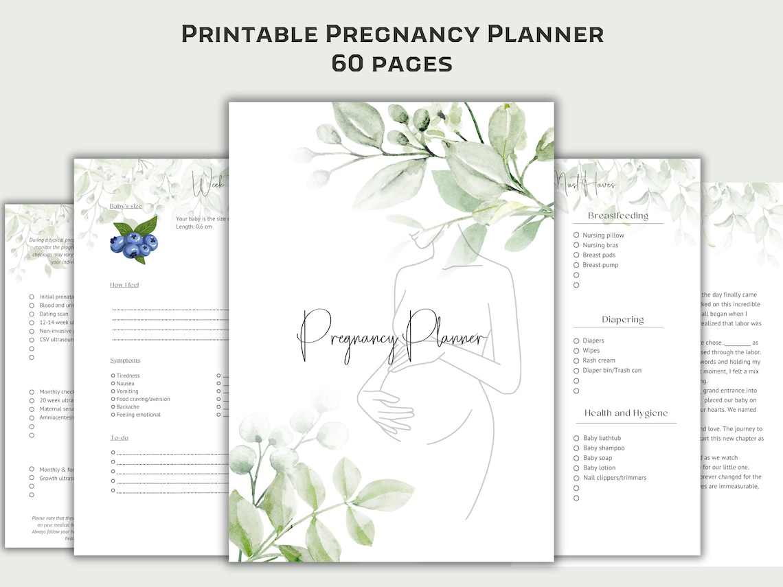 Printable Pregnancy Journal | Printable Pregnancy Planner | Pregnancy ...