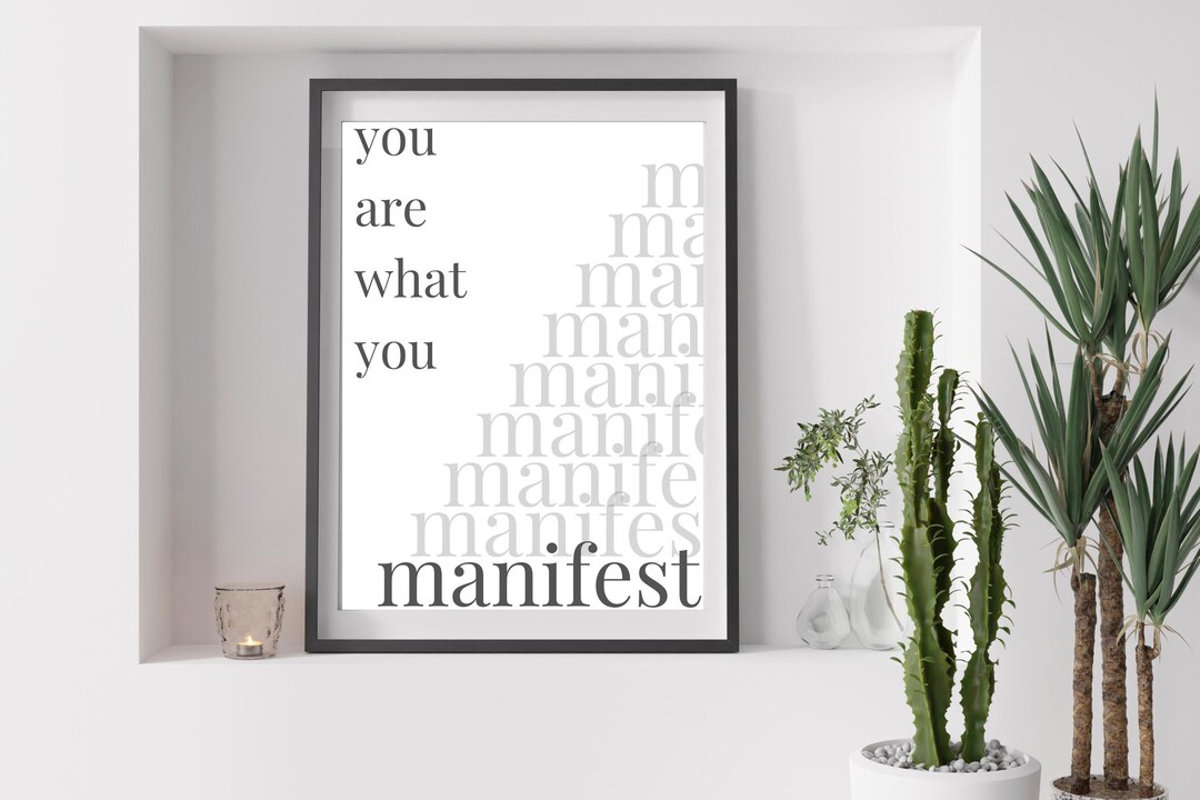 Manifestation Wall Art, Manifest Poster, Manifest Print, Manifest Decor ...