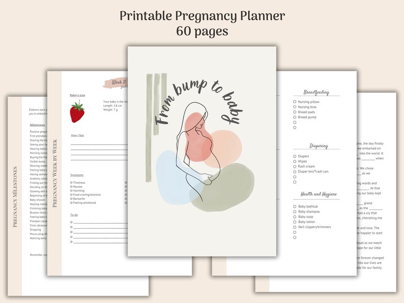 Printable Pregnancy Journal Printable Pregnancy Planner Pregnancy Diary ...