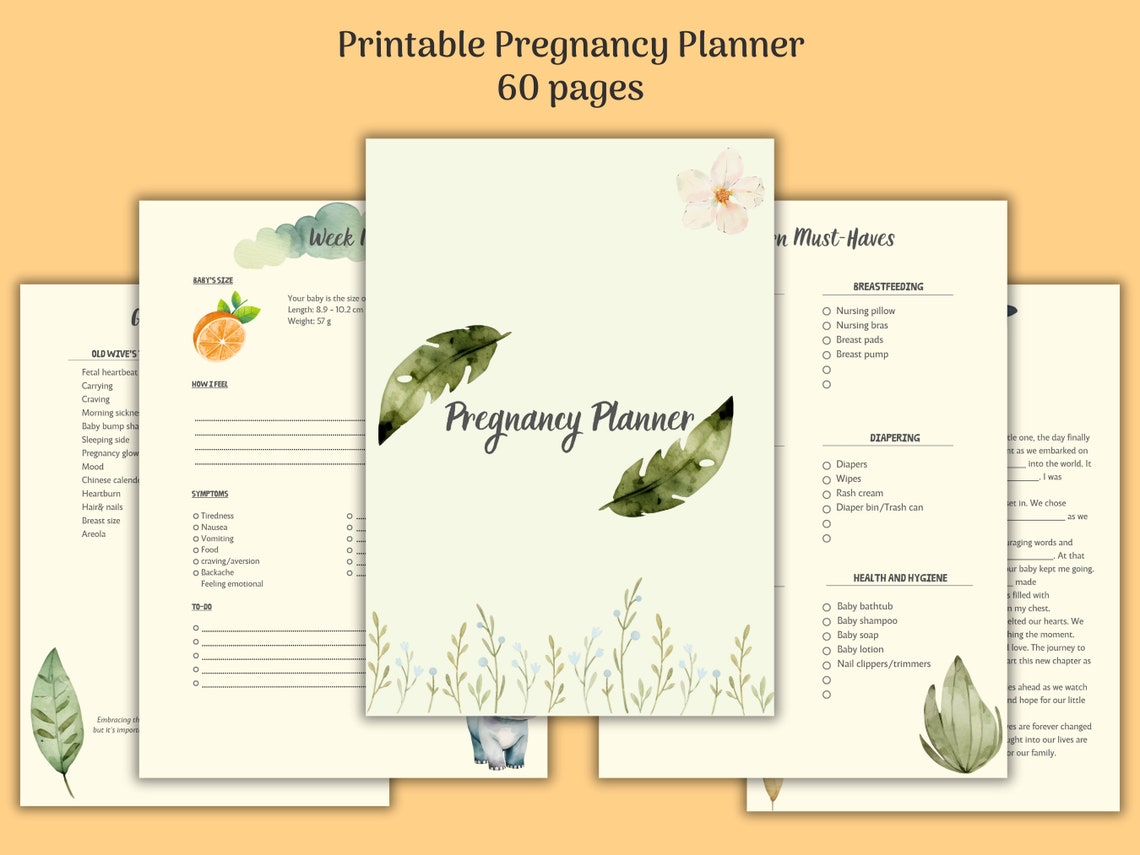 Printable Pregnancy Journal Printable Pregnancy Planner Pregnancy Diary ...