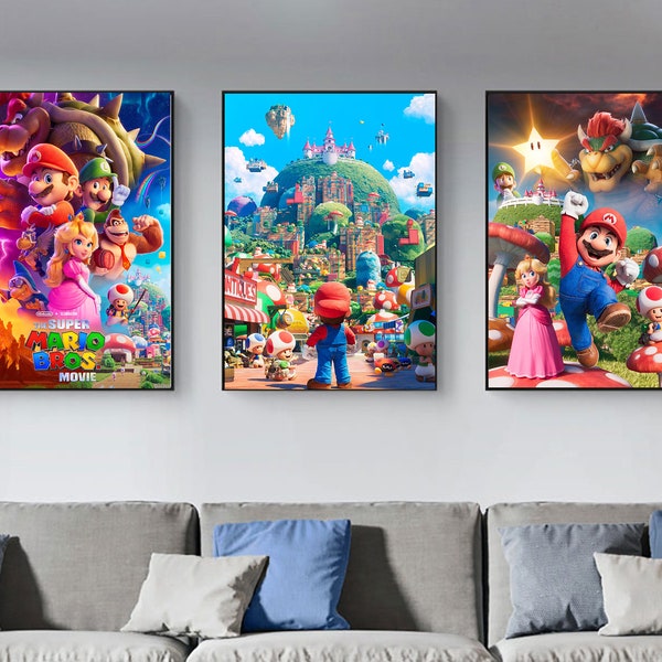 Super Mario Bros the Movie Poster - Etsy