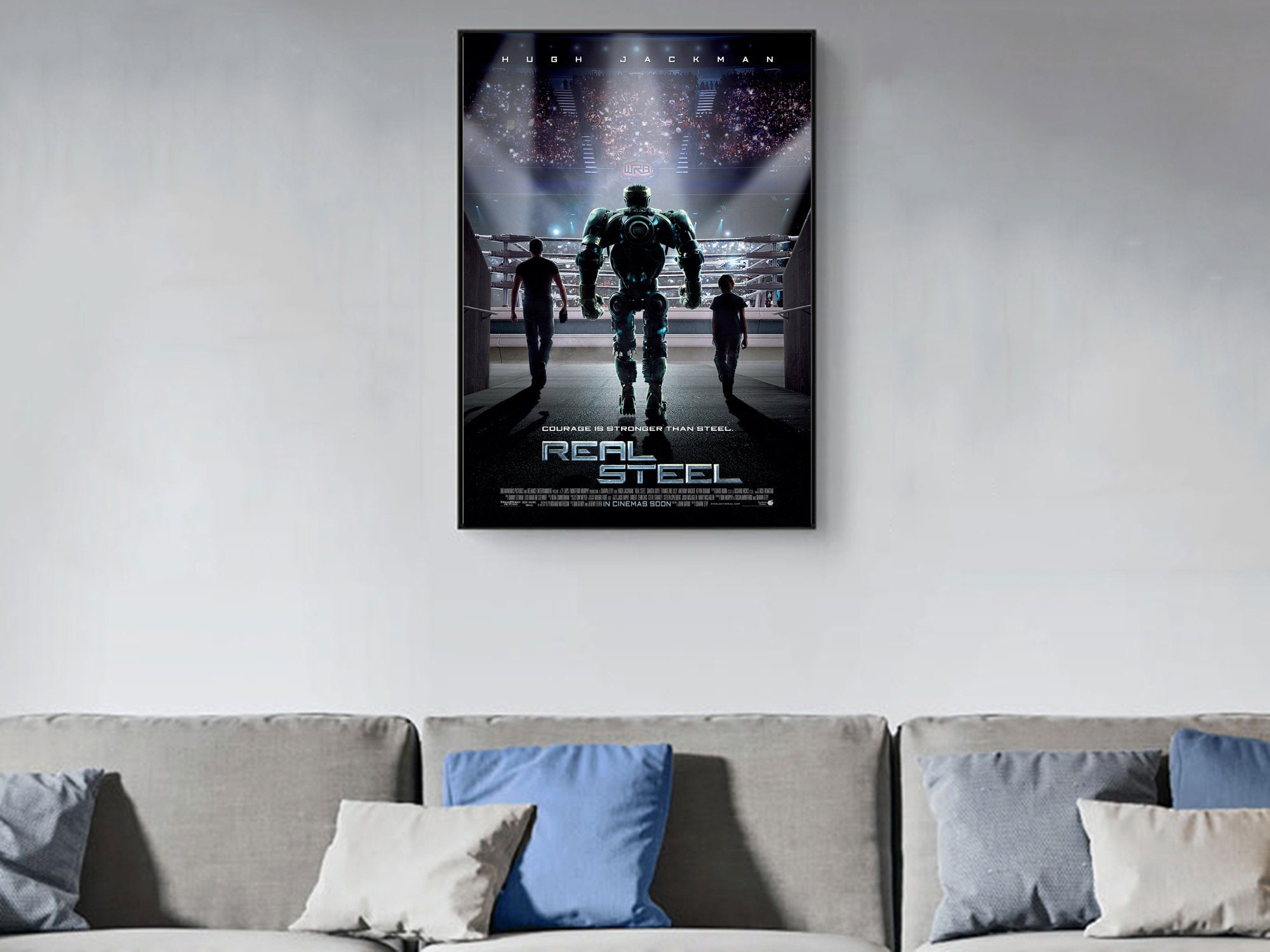 Real Steel Movie Poster High Quality Decorative Canvas Prints Bedroom ...