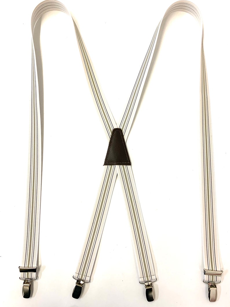 Suspenders 4 Clip X Shape With Genuine Leather Cross in 5 Variants - Etsy