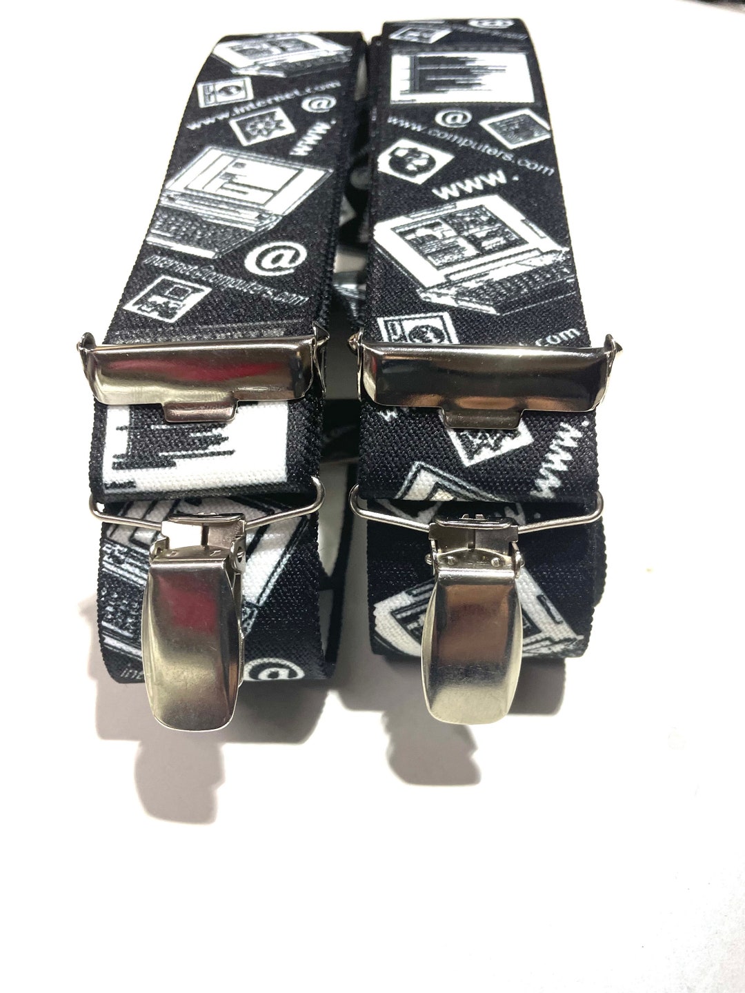 Suspenders 3 Clip Y Shape Computer Motif - Etsy