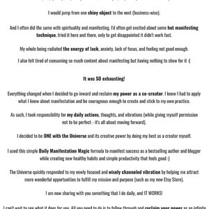 Daily Manifestation Magic Printable Journal - Manifest Focus ...