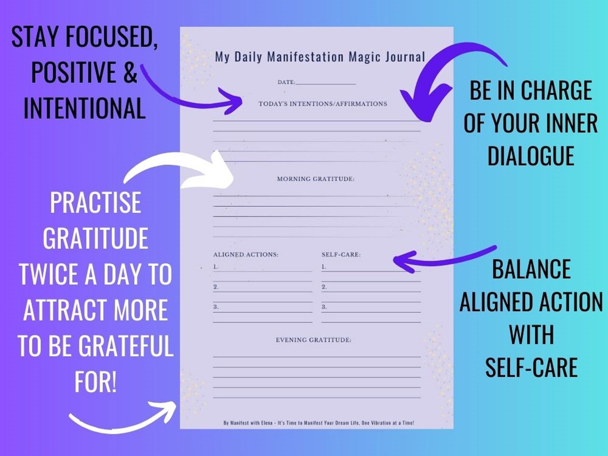 Daily Manifestation Magic Printable Journal - Manifest Focus ...