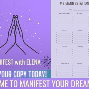Holistic Manifestation List Printable - Manifest Success in All Areas ...