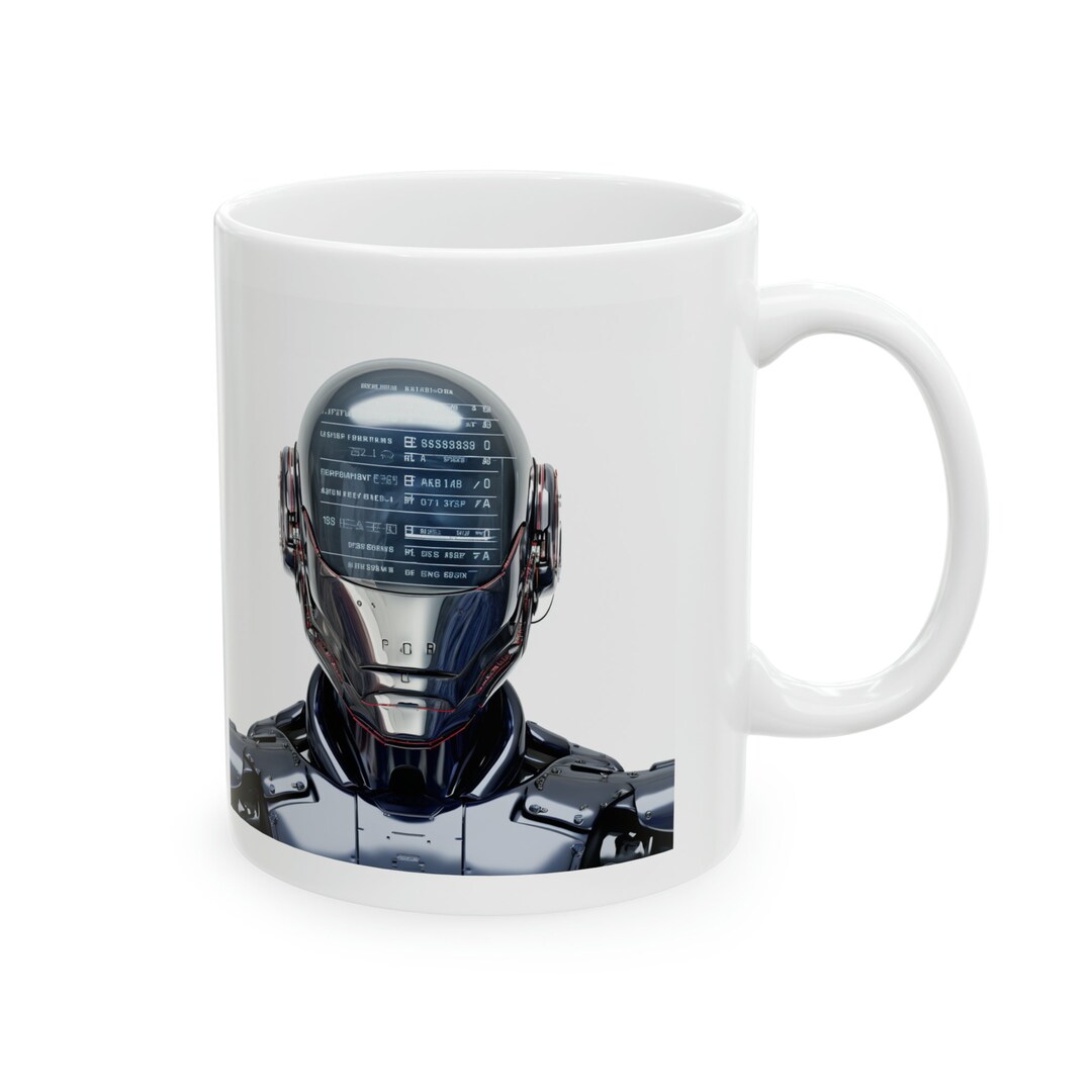 Android Mug: Sci-fi Cyborg Portrait Coffee Cup - Etsy