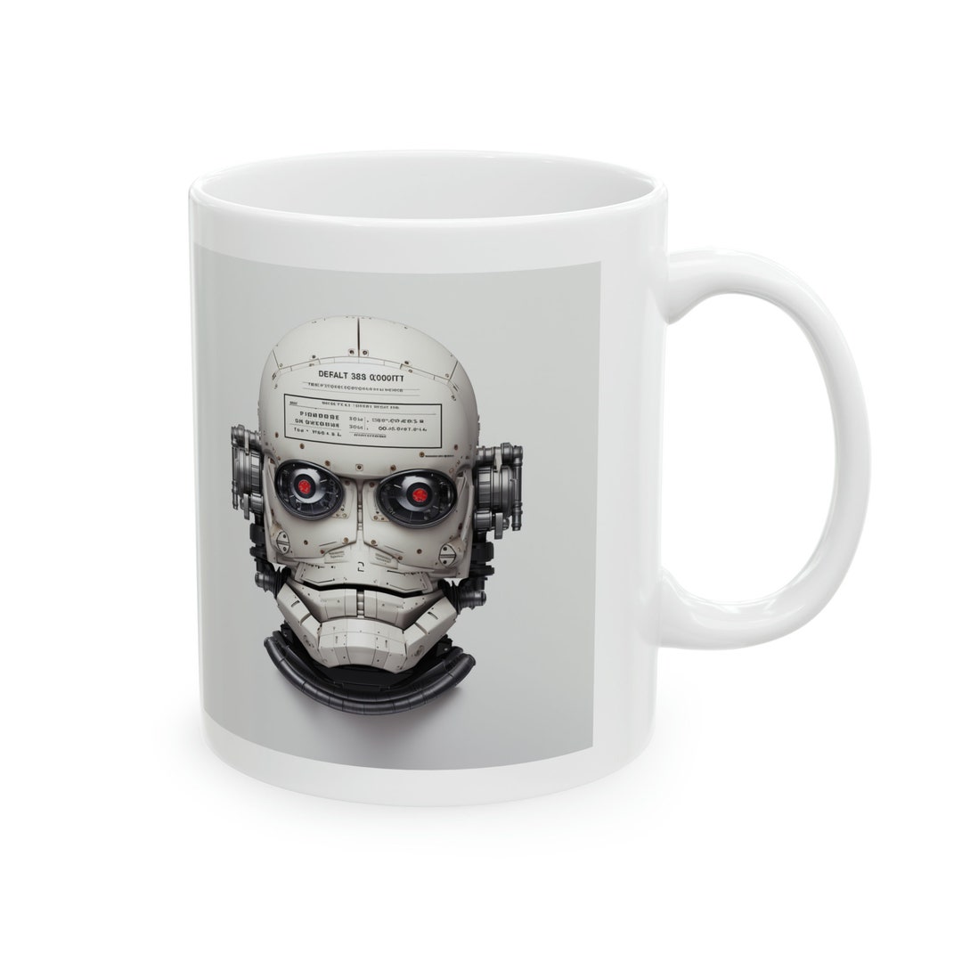 Android Mug: Sci-fi Cyborg Portrait Coffee Cup - Etsy