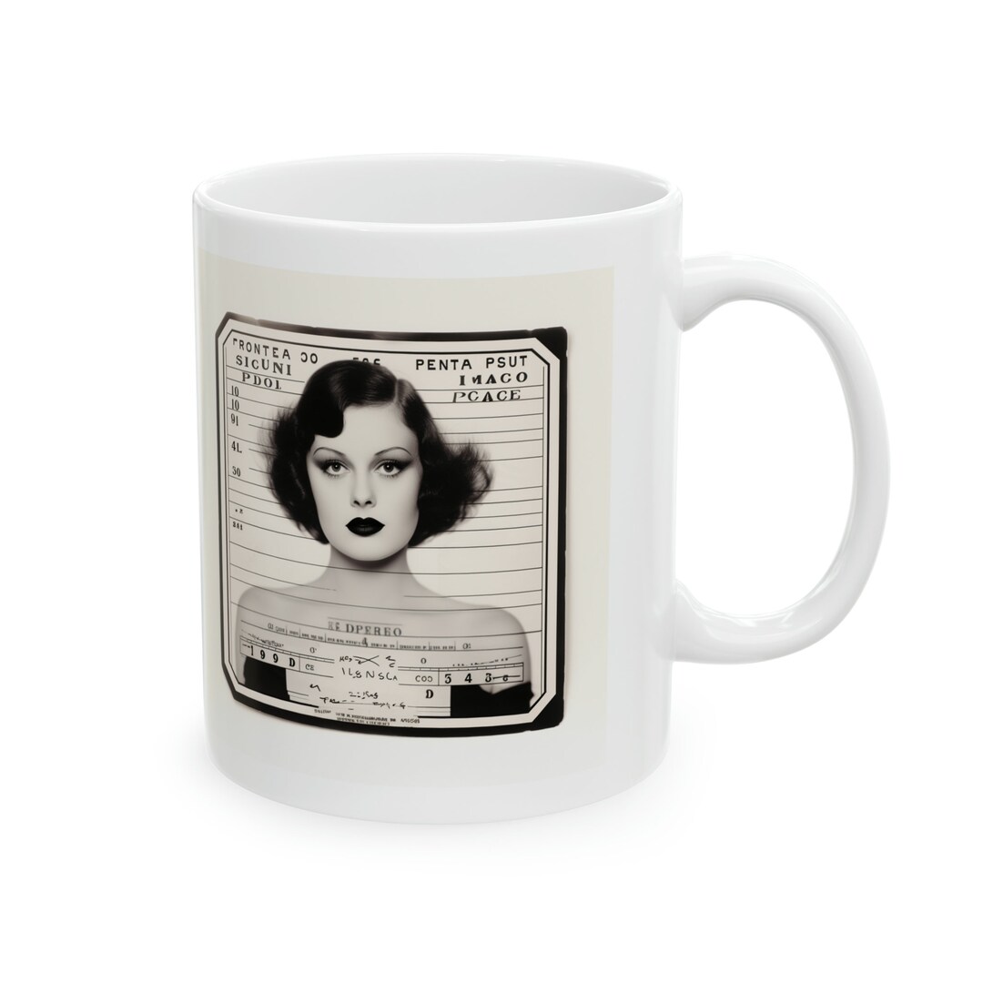 Angie Mugshot Mug: 1920s-1940s Vintage Portrait Ceramic Coffee Mug - Etsy