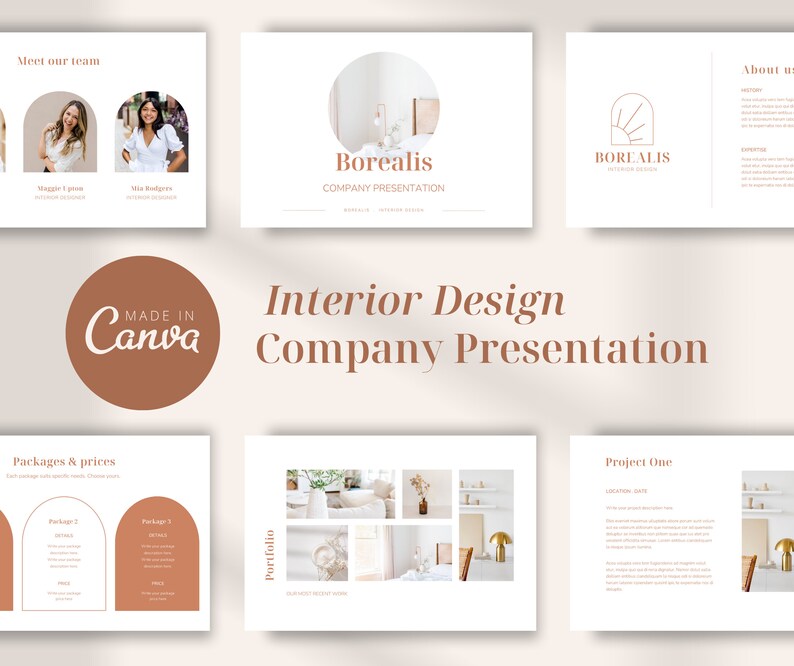 Minimalist Interior Design Portfolio Template | Onboarding Template ...