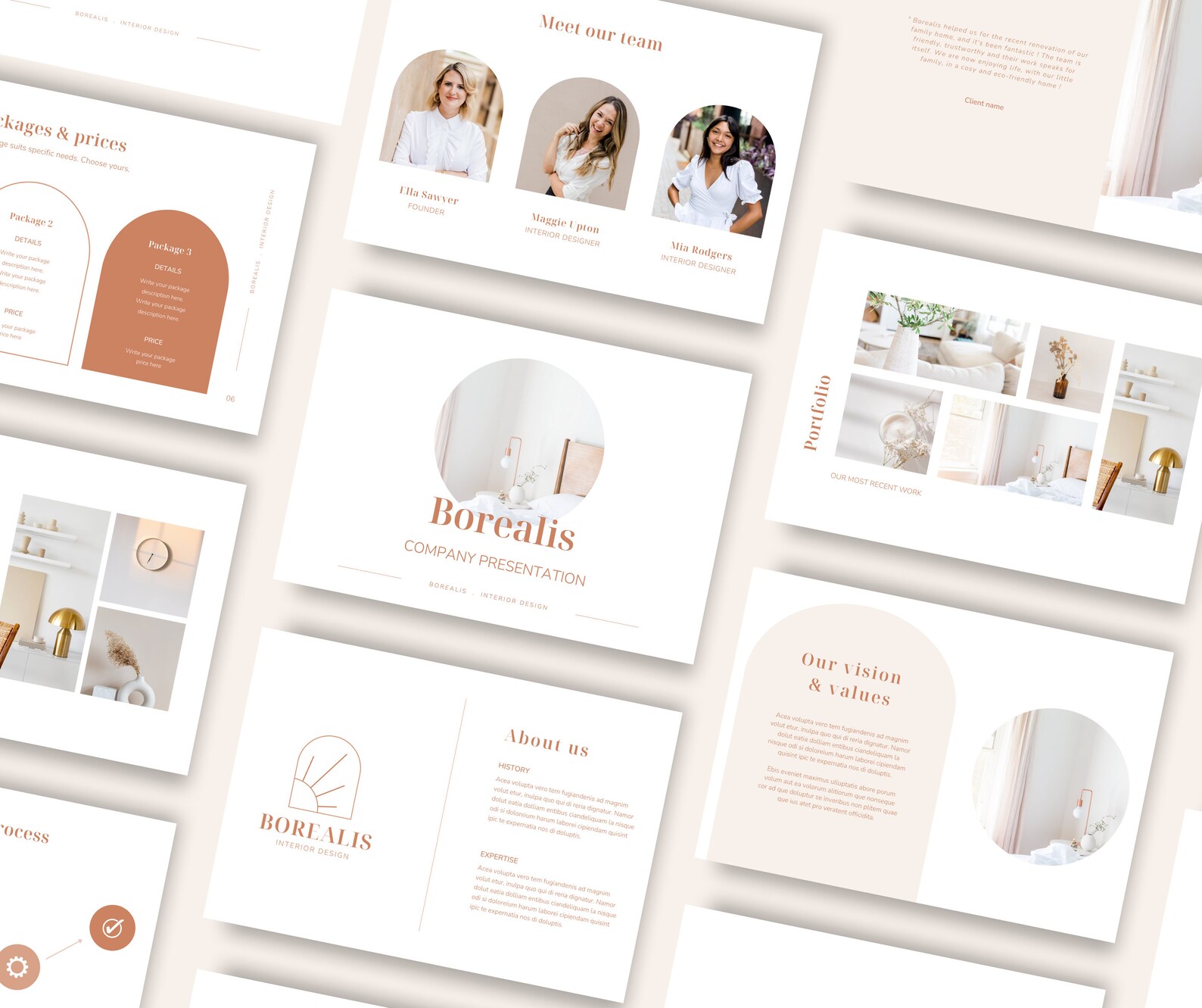 Minimalist Interior Design Portfolio Template | Onboarding Template ...