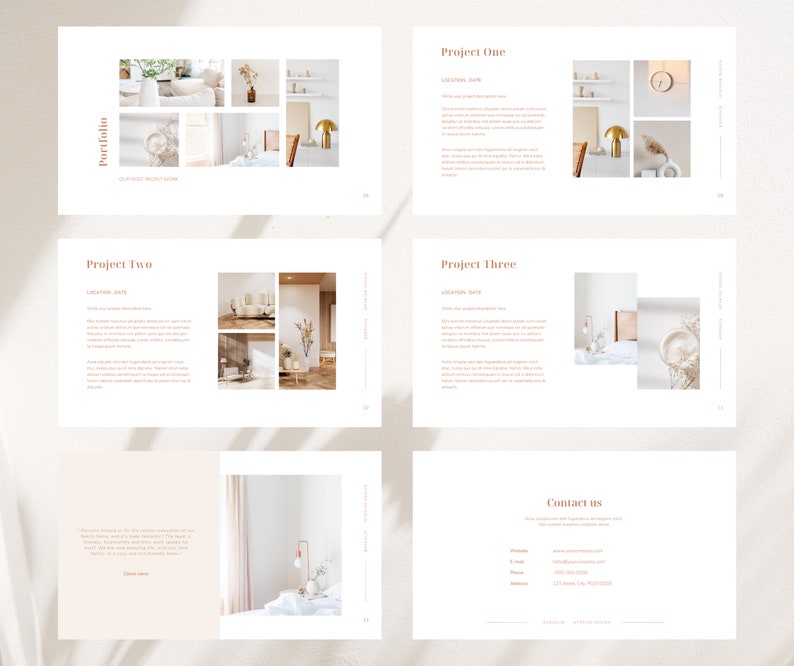 Minimalist Interior Design Portfolio Template | Onboarding Template ...
