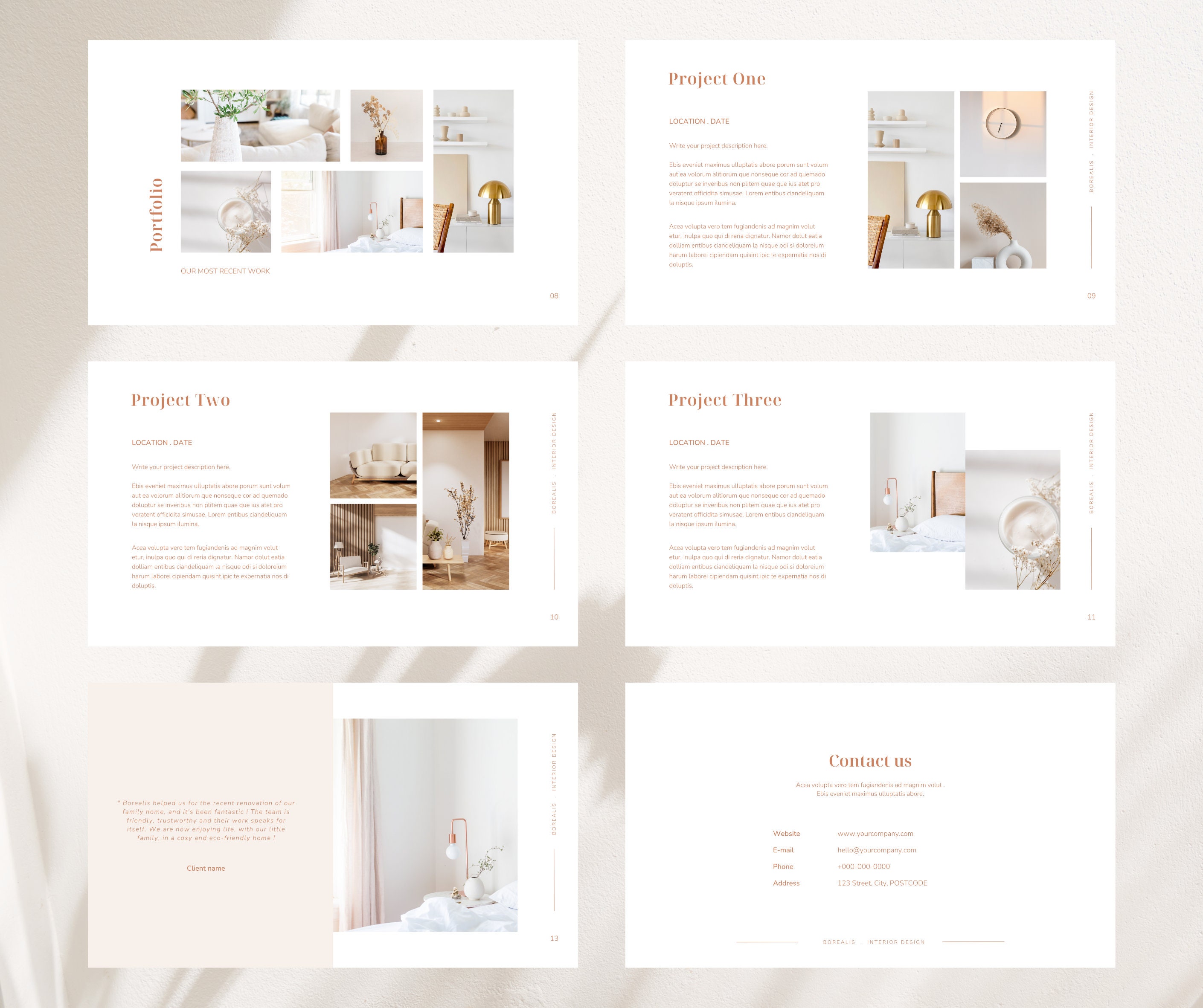 Minimalist Interior Design Portfolio Template | Onboarding Template ...