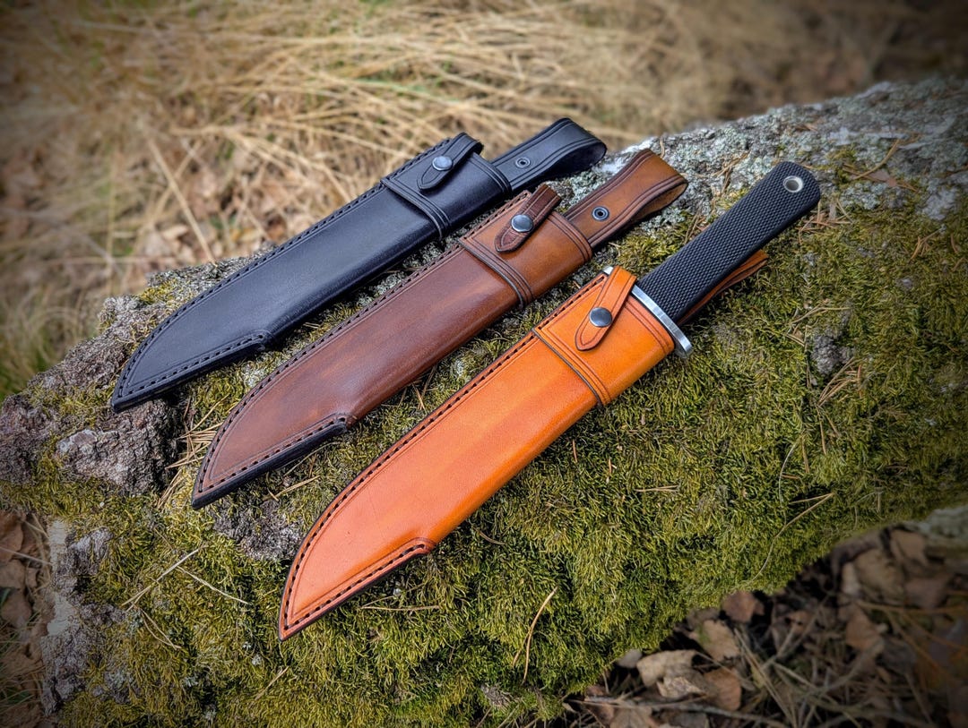 Handmade Leather Sheath for Cold Steel Trail Master Bowie - Etsy
