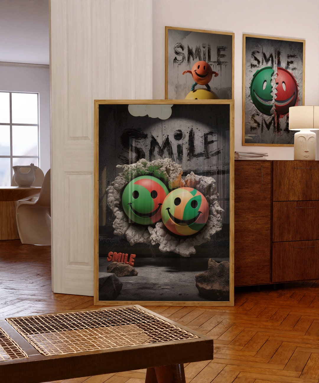 Bright and Cheerful Smiley Face Poster, Modern Wall Art PDF Download - Etsy