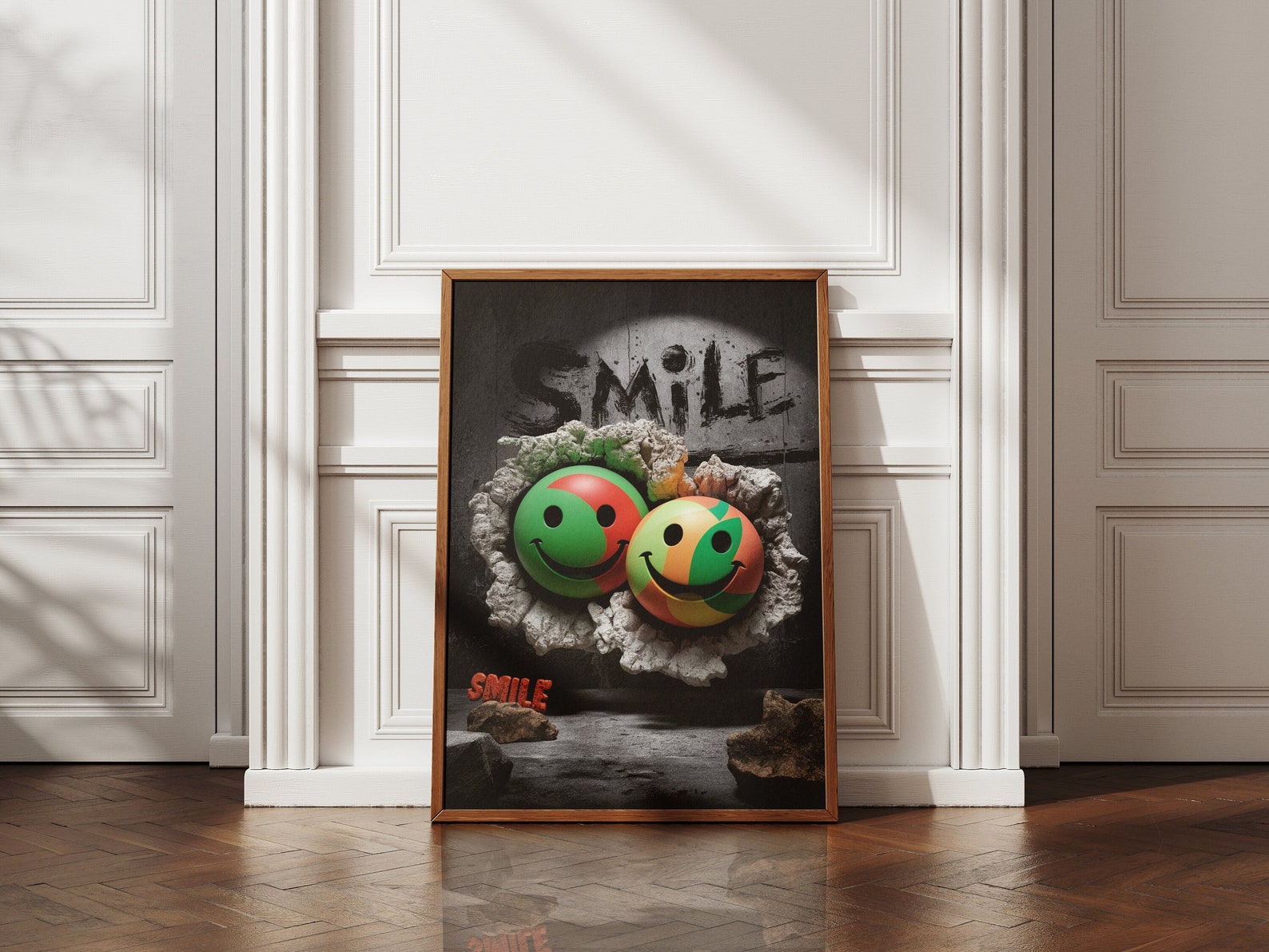 Bright and Cheerful Smiley Face Poster, Modern Wall Art PDF Download - Etsy
