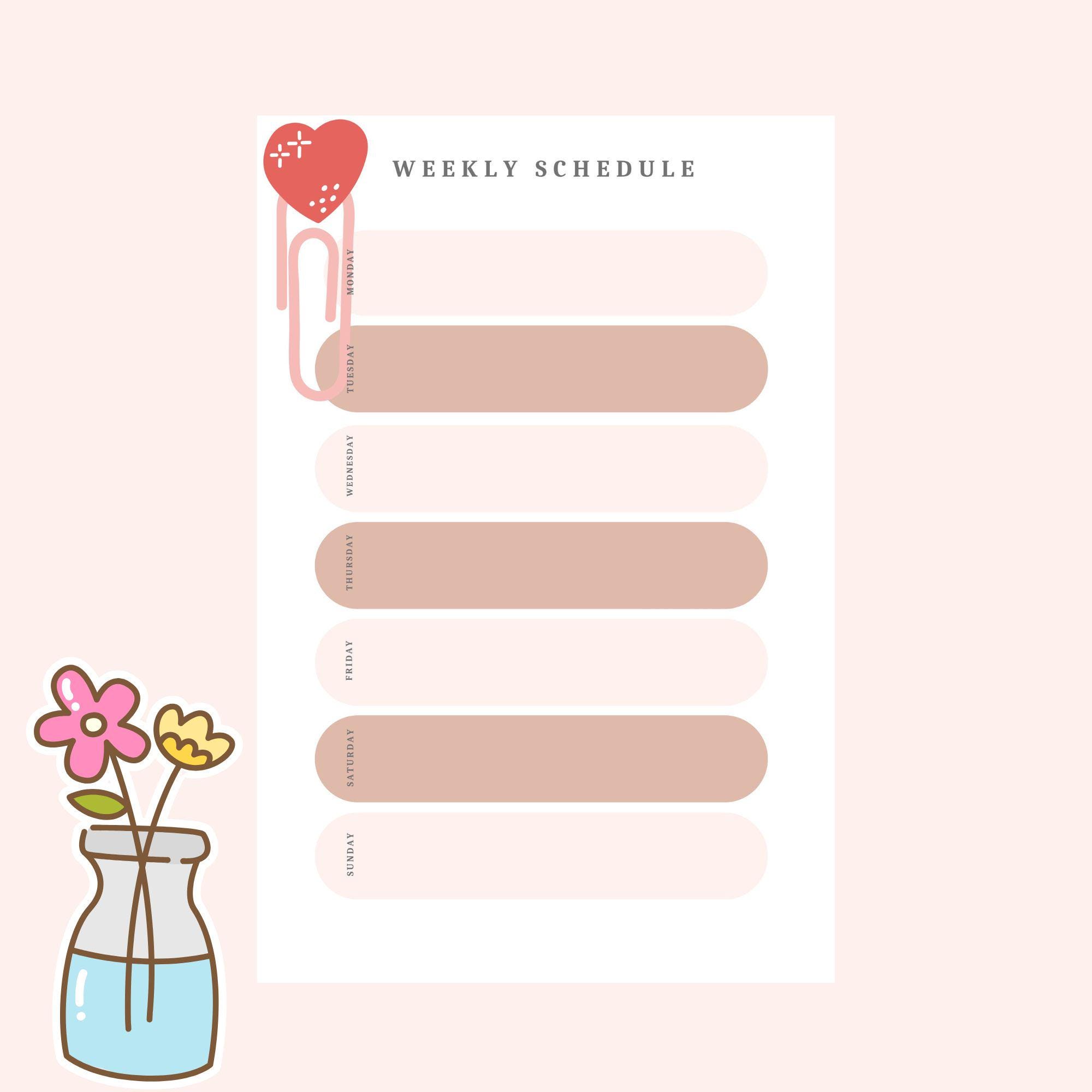 Planner Set 4, Weekly Planner, Printable Planners, Planner Templates ...