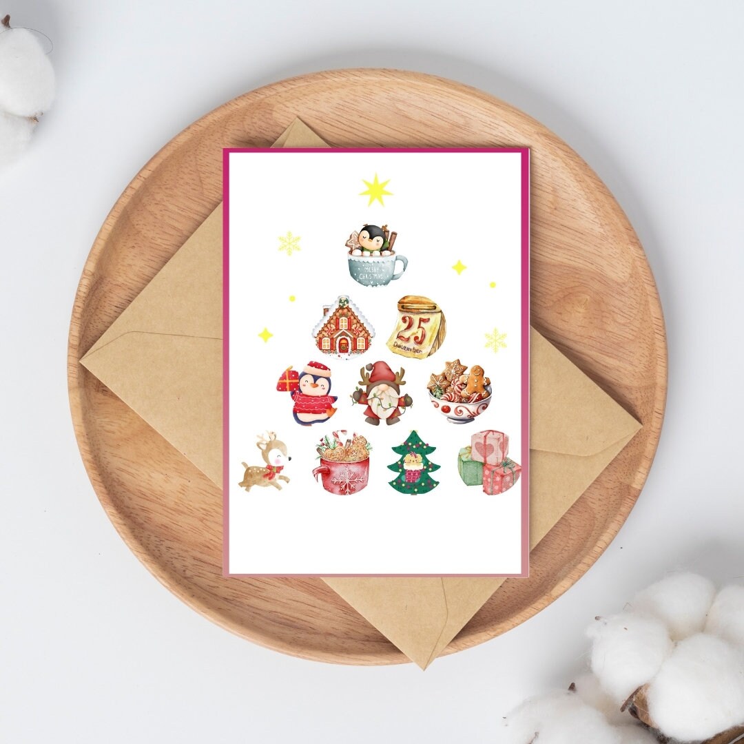 Christmas Card Printable, Christmas Card Digital Download, Instant ...