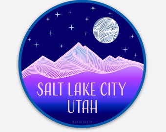 Vintage 1950's Style Utah the Friendly State Map Salt Lake City Capital ...