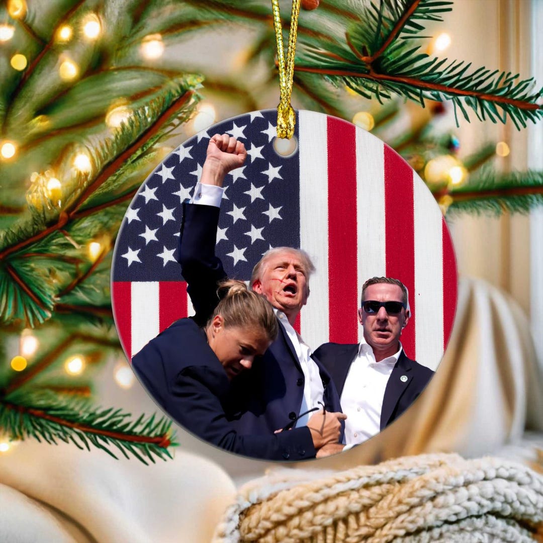 Donald Trump Failed Attempt 2024 Ceramic Ornament, Trump Shot ...