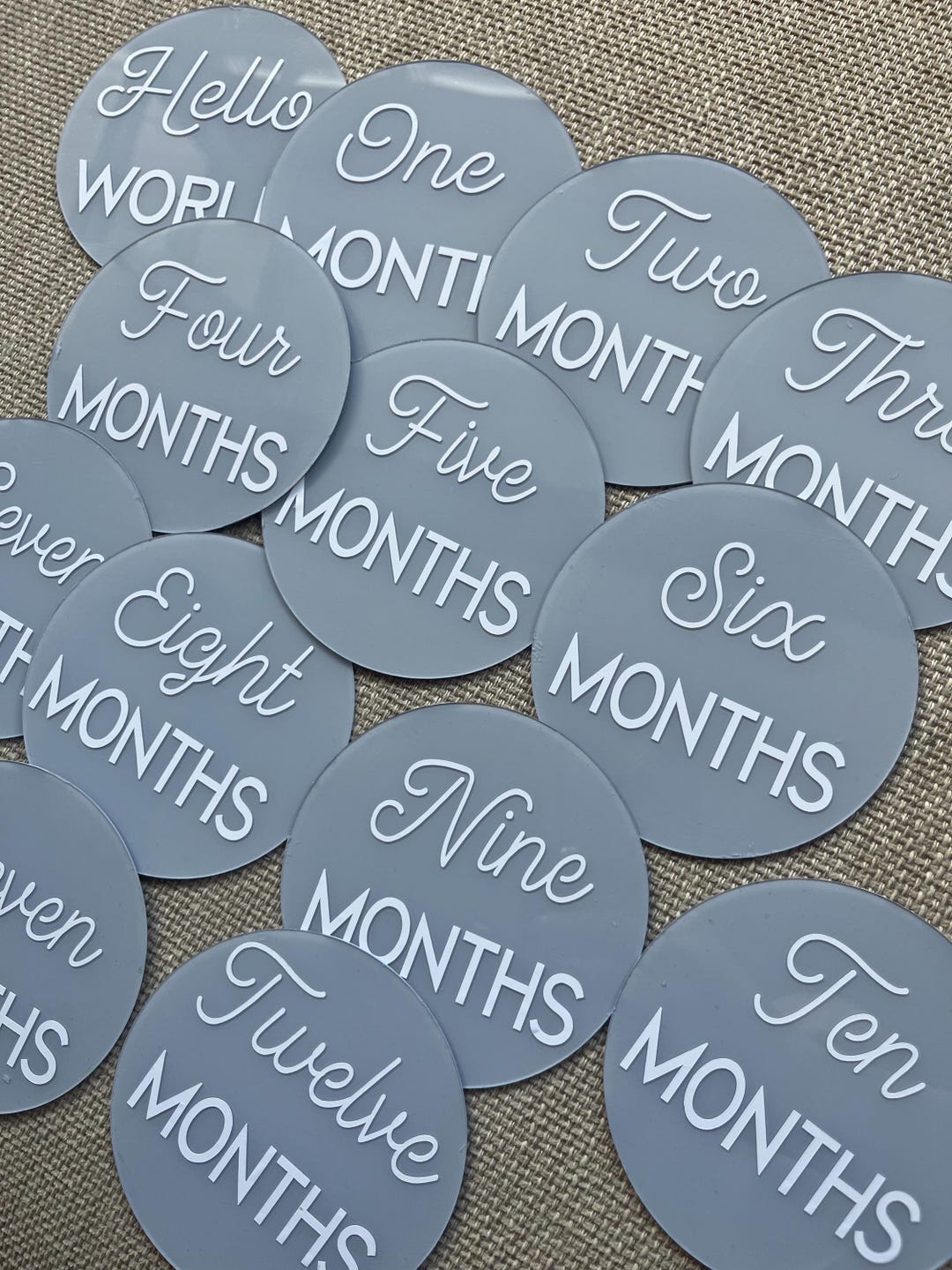 Acrylic Baby Milestones Disc - Etsy