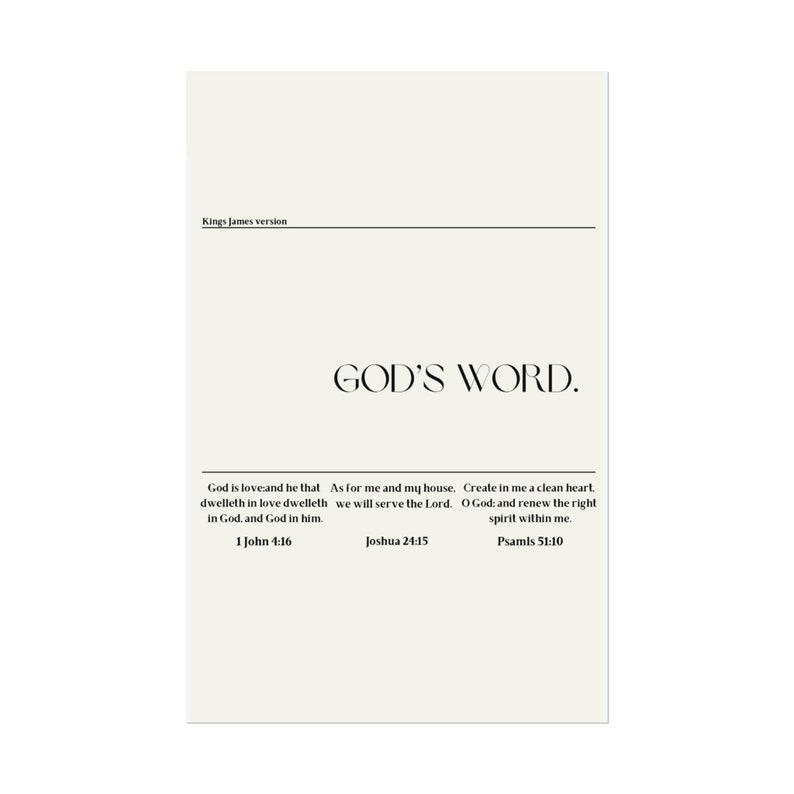 Gods Word Wall Art, Christian Wall Art, Bible Verse Wall Art, No Frame ...