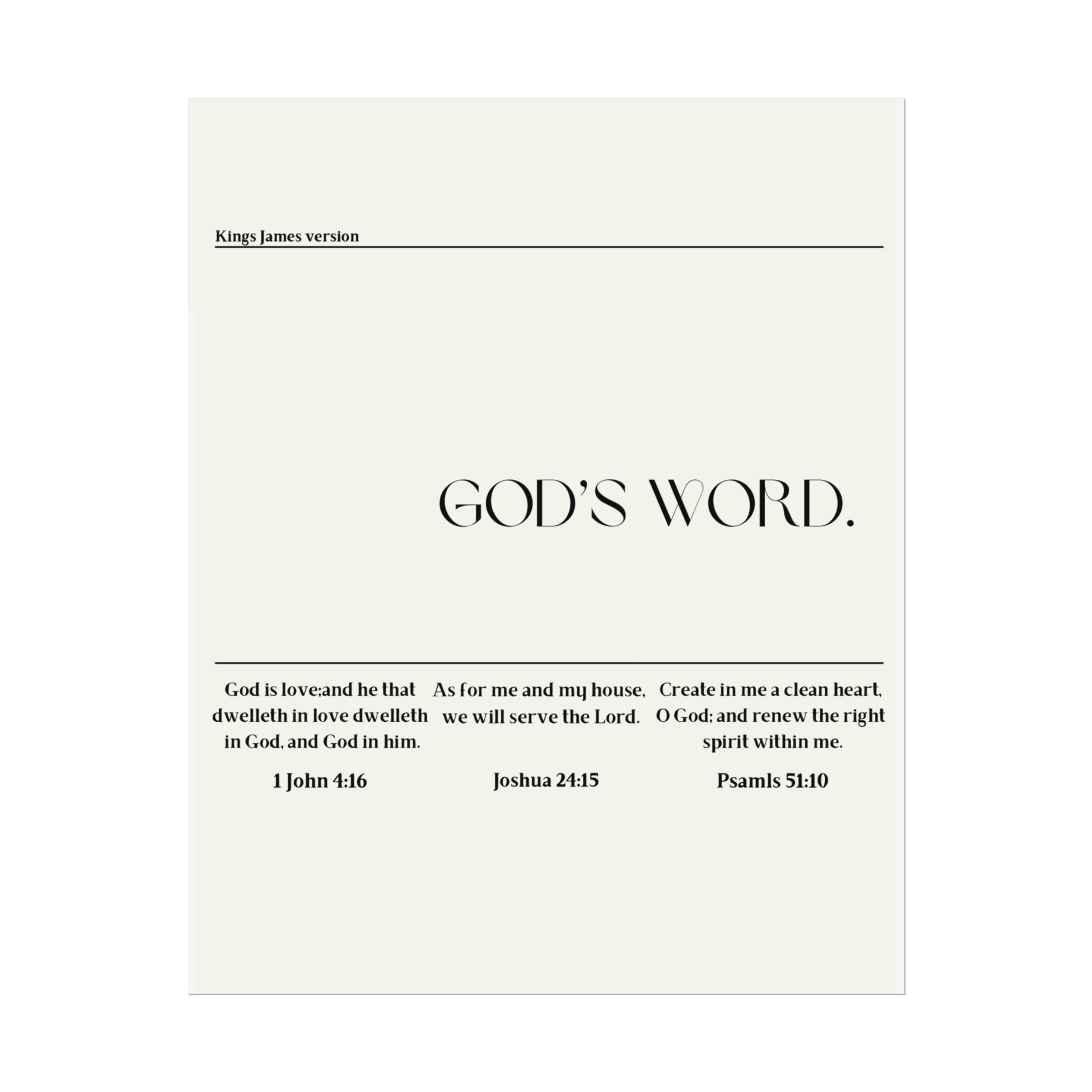 Gods Word Wall Art, Christian Wall Art, Bible Verse Wall Art, No Frame ...