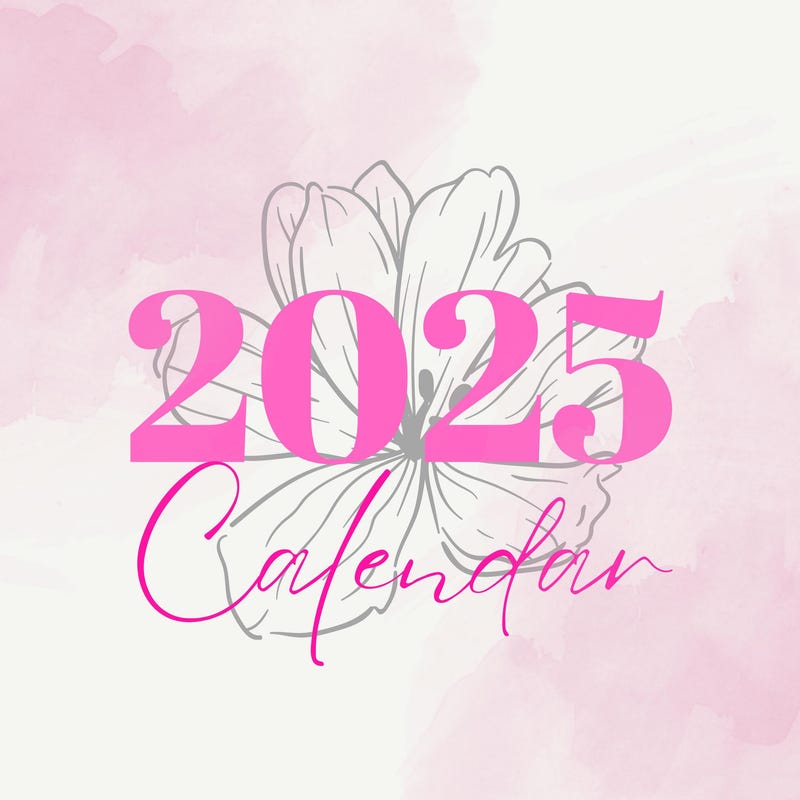 Pink Calendar - Etsy