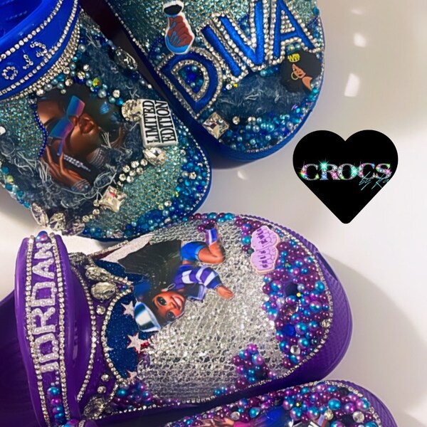 Denim Crocs Women - Etsy