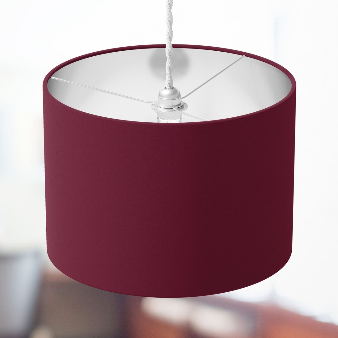 Burgundy Lamp Shade, Wine Lampshade, Maroon Lampshade, Claret Red ...