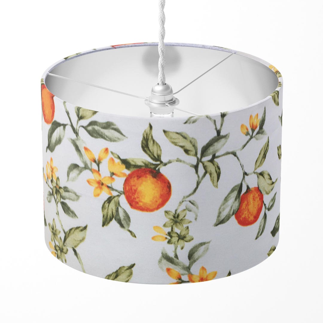 Orange Lampshade, Fruit Lampshade, Kitchen Lampshade, Orange Green ...
