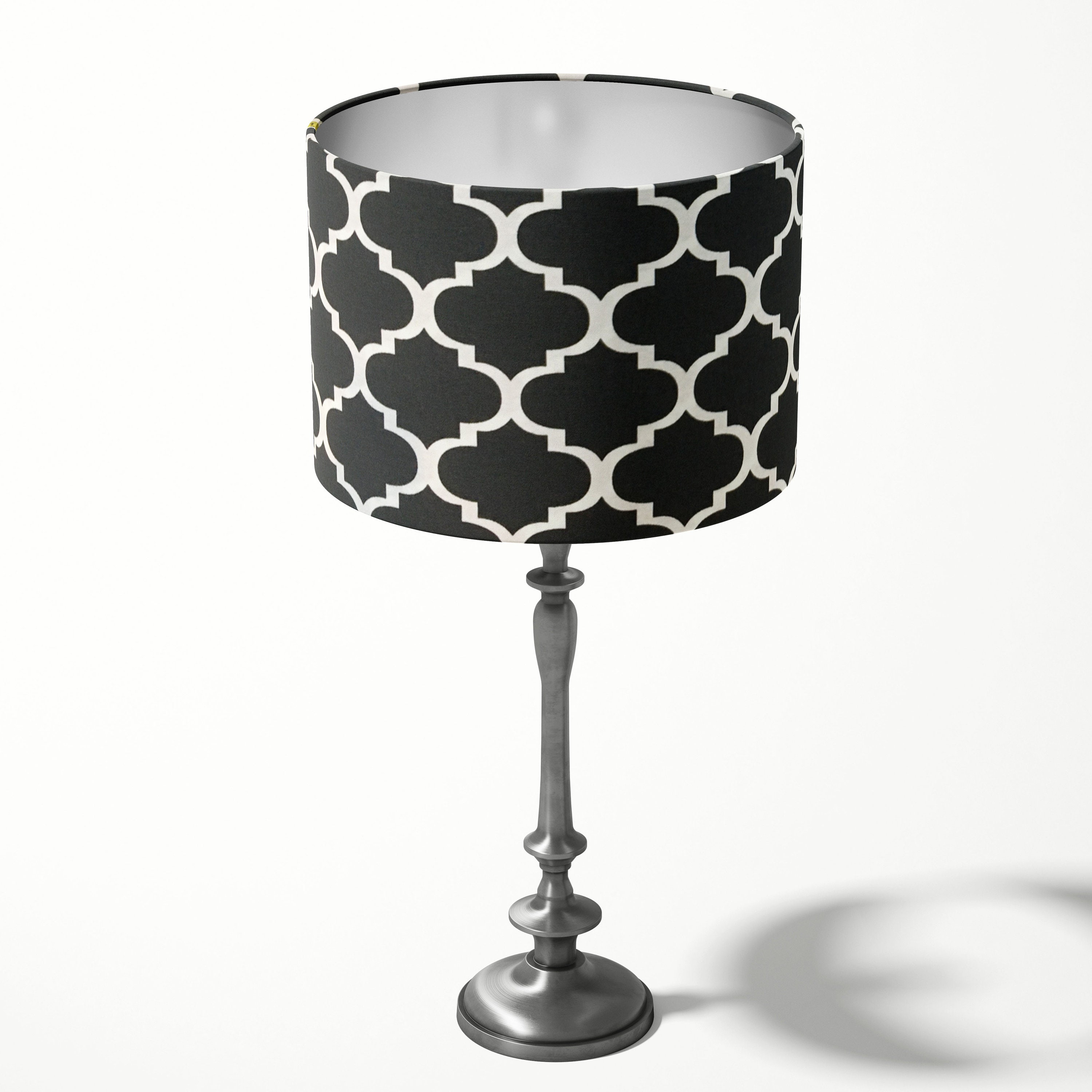 Moroccan Lamp Shade Black and White Lampshade Geometric - Etsy