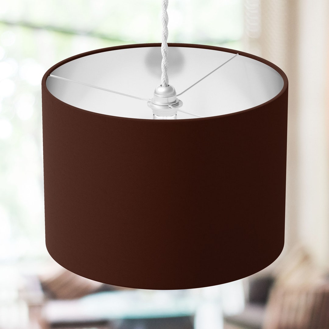 Brown Lampshade, Chocolate Lampshade, Table Light Shade, Dark Brown ...