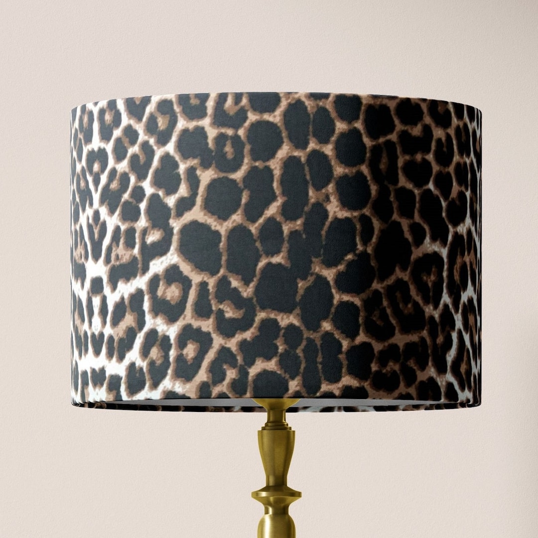 Animal Lampshade, Leopard Print Lamp Shade, Cheetah Light Shade, Brown ...