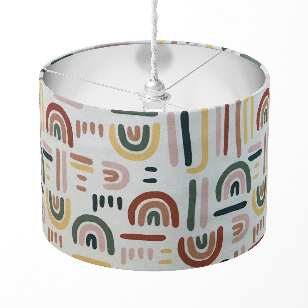 Rainbow Lamp Shade, Nursery Lampshade, Kids Light Shade, Pastel ...