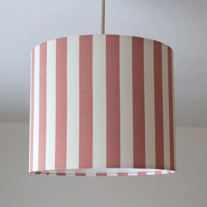 Dusty Pink Lampshade, Stripe Lamp Shade, Blush Light Pink Romantic Boho ...